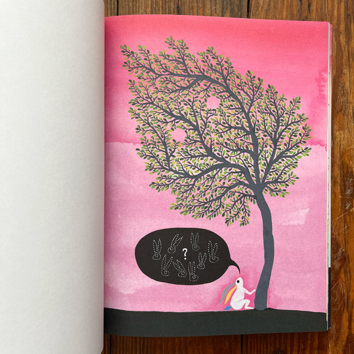 Bunny & Tree picture book by Balint Zsako | Enchanted Lion – 50 Watts Books