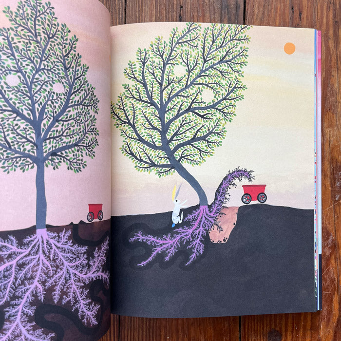 Bunny & Tree picture book by Balint Zsako | Enchanted Lion – 50 Watts Books
