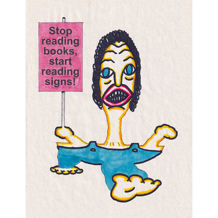 Drawings of People with Signs - Erlend Peder Kvam – 50 Watts Books