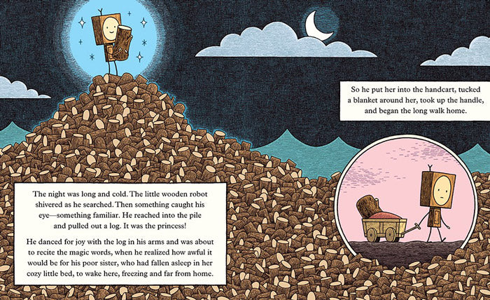 The Little Wooden Robot and the Log Princess - Tom Gauld – 50 Watts Books